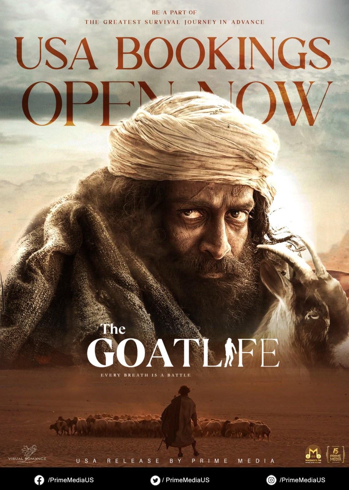 The GOAT Life: USA bookings open for Aadujeevitham starring Prithviraj Sukumaran "Malayalam ...